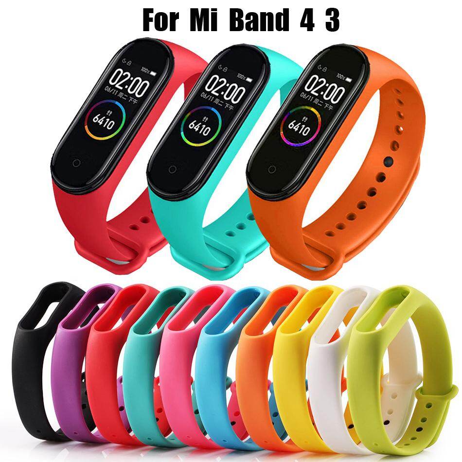 Lulton Mi Band 3 4 สายนาฬิกาซิลิโคนแบบสปอร์ตกำไลข้อมือสำหรับวง Xiaomi ...