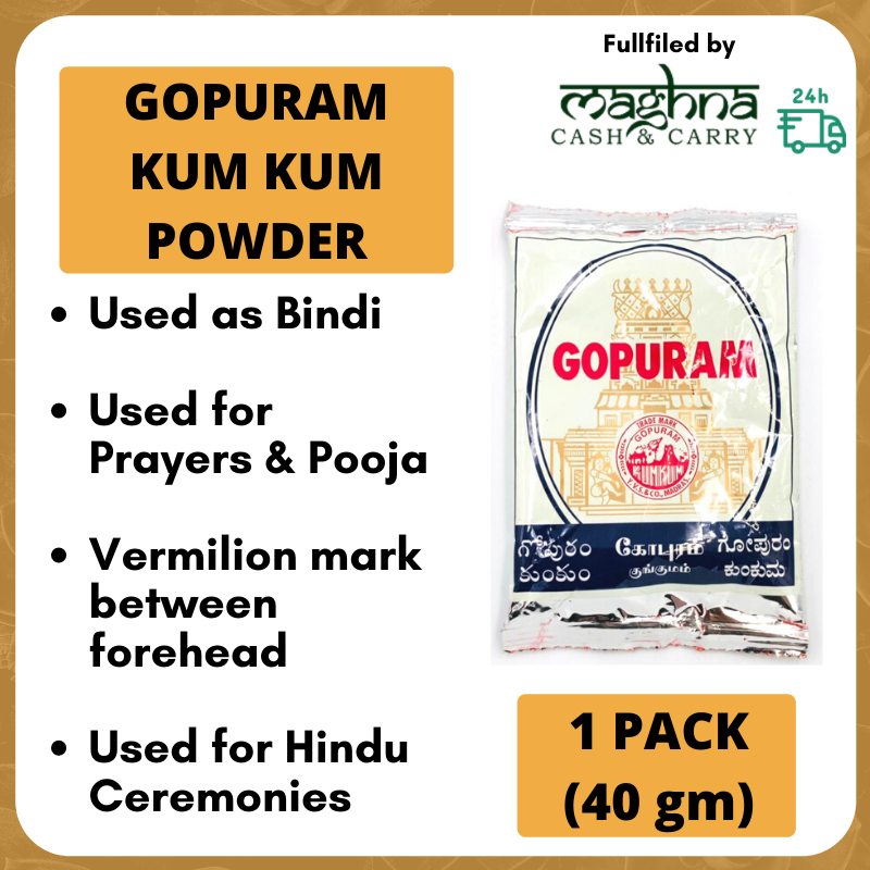 Gopuran Kum Kum (Kungumam) Powder - 1 Pack (40 gm) | Lazada