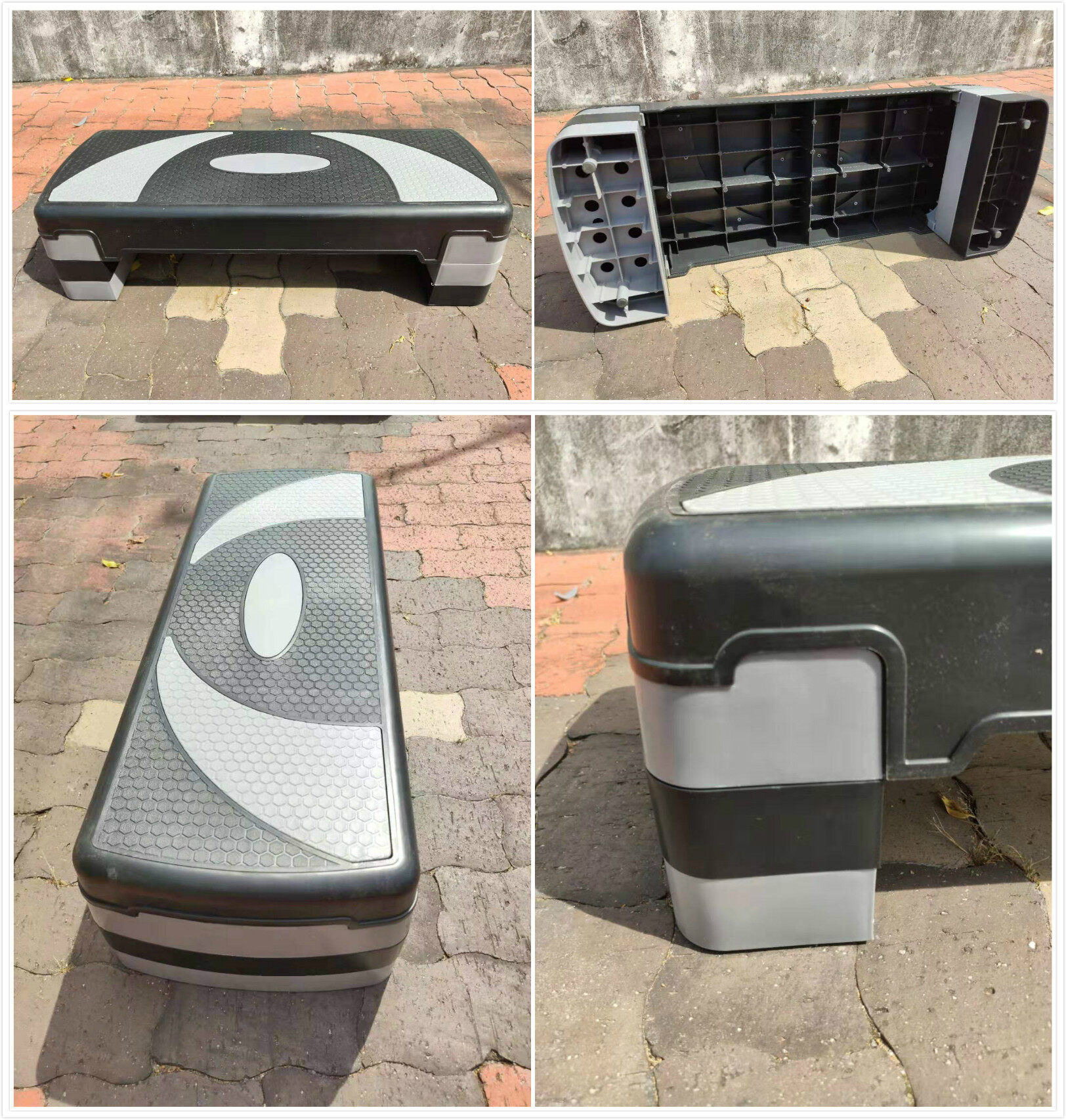 NEW MODEL 78cm Adjustable Aerobic Stepper Platform with 4 Risers ...