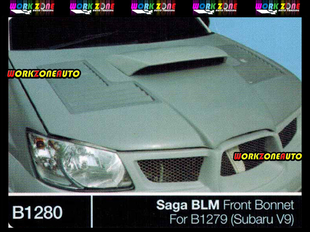 B1280 Proton Saga BLM Fiber Front Bonnet (Subaru V9) Body kit Bodykit ...