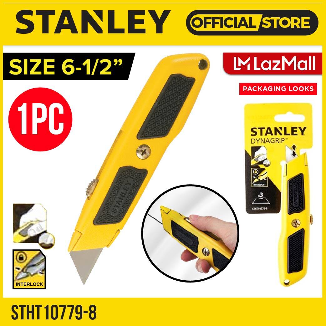 STANLEY STHT10779-8 DYNAGRIP RETRACTABLE UTILITY CUTTER 6 1/2" | Lazada