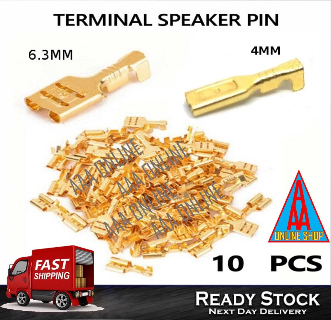 [AAAONLINE] Car 6.3mm Speaker Pin Crimp Electrical Connector Terminal ...