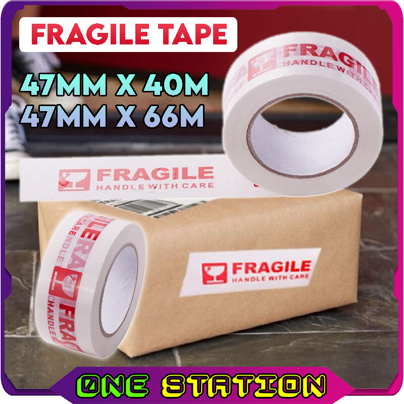 47mm x 40m / 47mm x 66m Adhesive Warning Fragile OPP Tape Warning ...