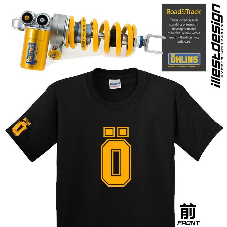[TK Store]Moto T เสื้อยืด: Ohlins ออกแบบเสื้อยืดแบบเป็นทางการ Ohlins Suspension Design แบบเป็น ...