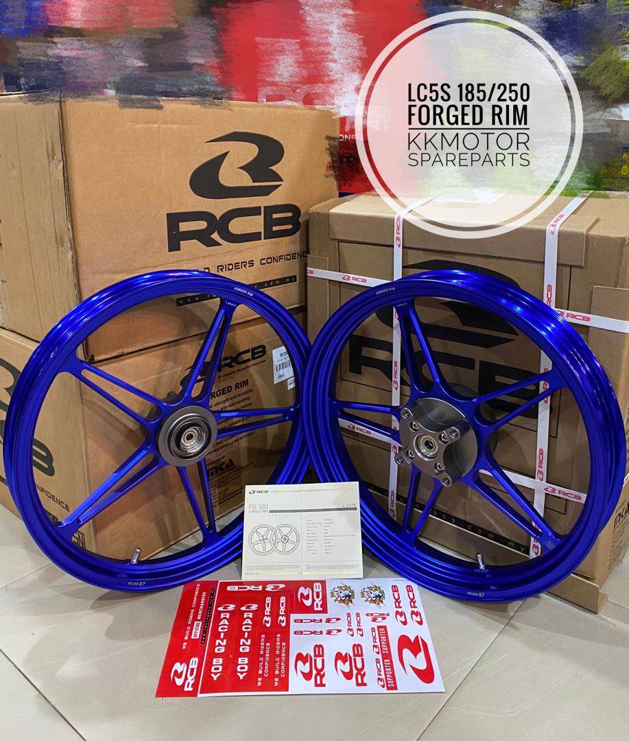 RCB FORGED RIM (FG510) YAMAHA LC135 5Speed F-1.85x17 / R-2.50x17 (BLUE ...
