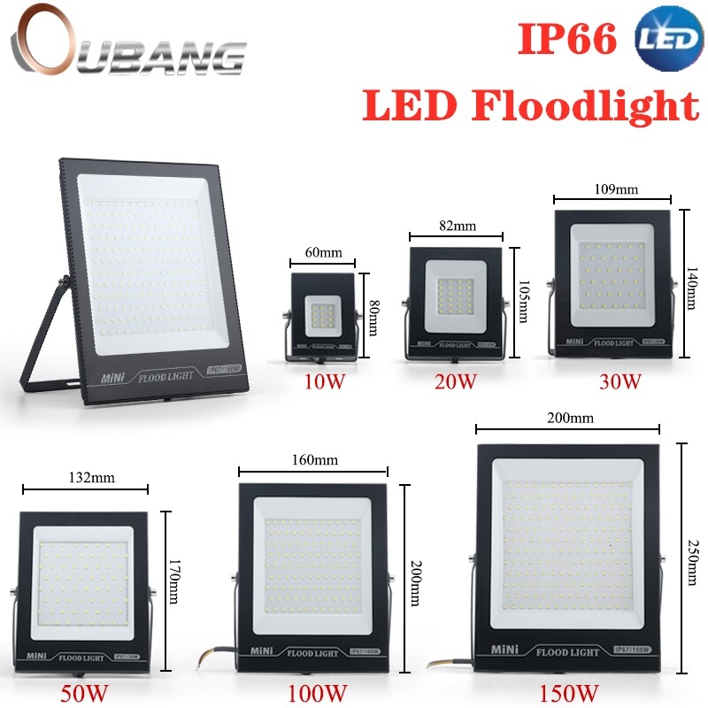 OU BANG LED floodlight IP67 cold white floodlight waterproof 220V 10W 20W 30W 50W 100W 150W ...