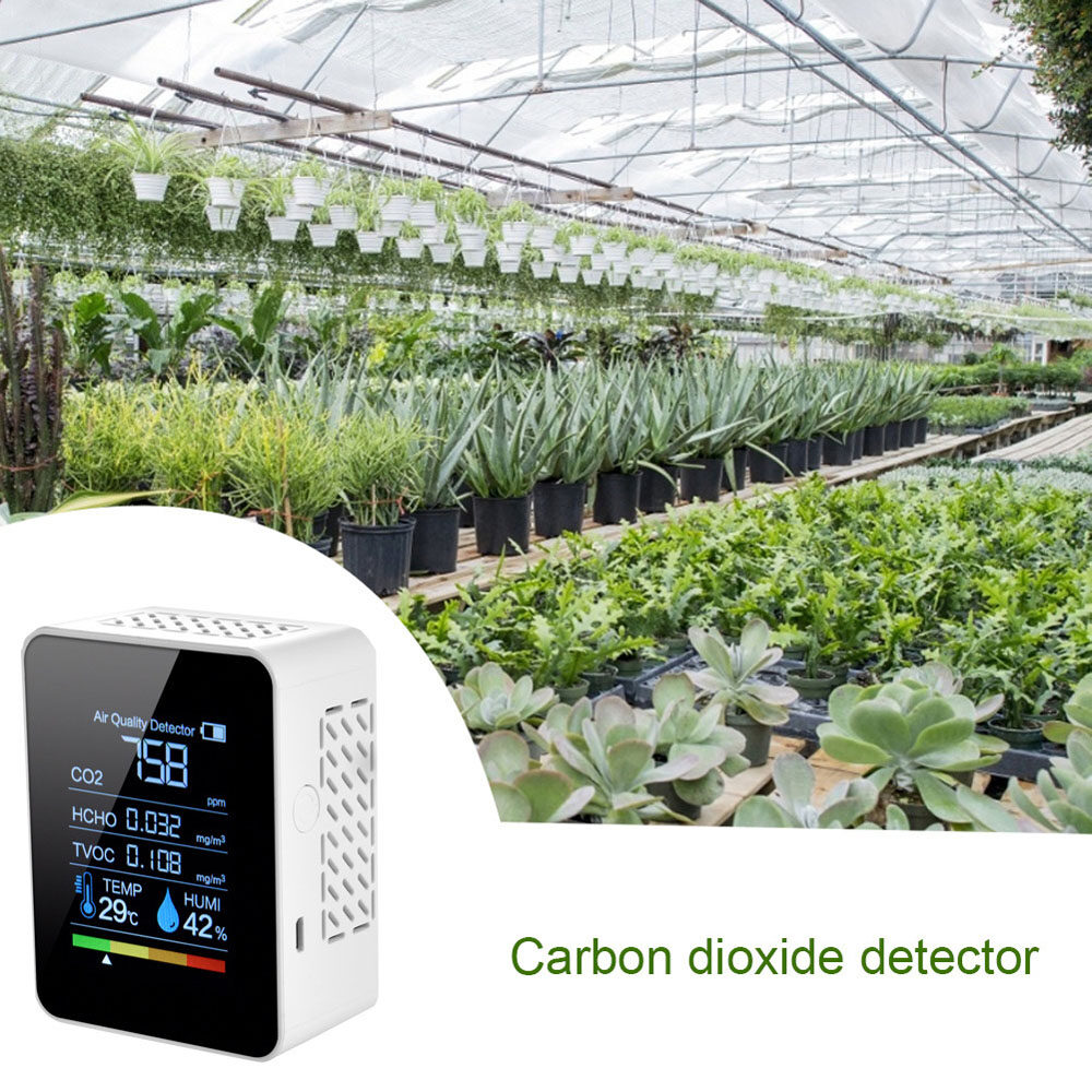 SMART SENSOR Multifunctional 5in1 CO2 Meter Digital Temperature ...