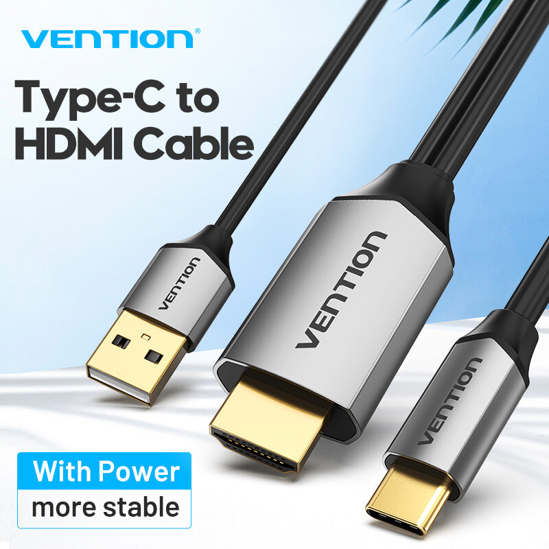 Vention USB C HDMI 4K Type C to HDMI Cable HDMI Adapter ต่อมือถือเข้าtv ...