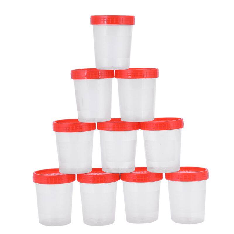 10 pieces urine cup 120 ml + screw cap urine sample cup urine cup ...