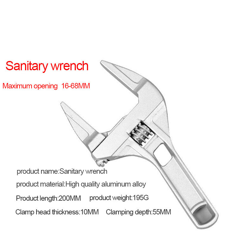 TANG[Falsh Sale] Adjustable 6-68mm Wrench Shifter Spanner Wide Jaw ...