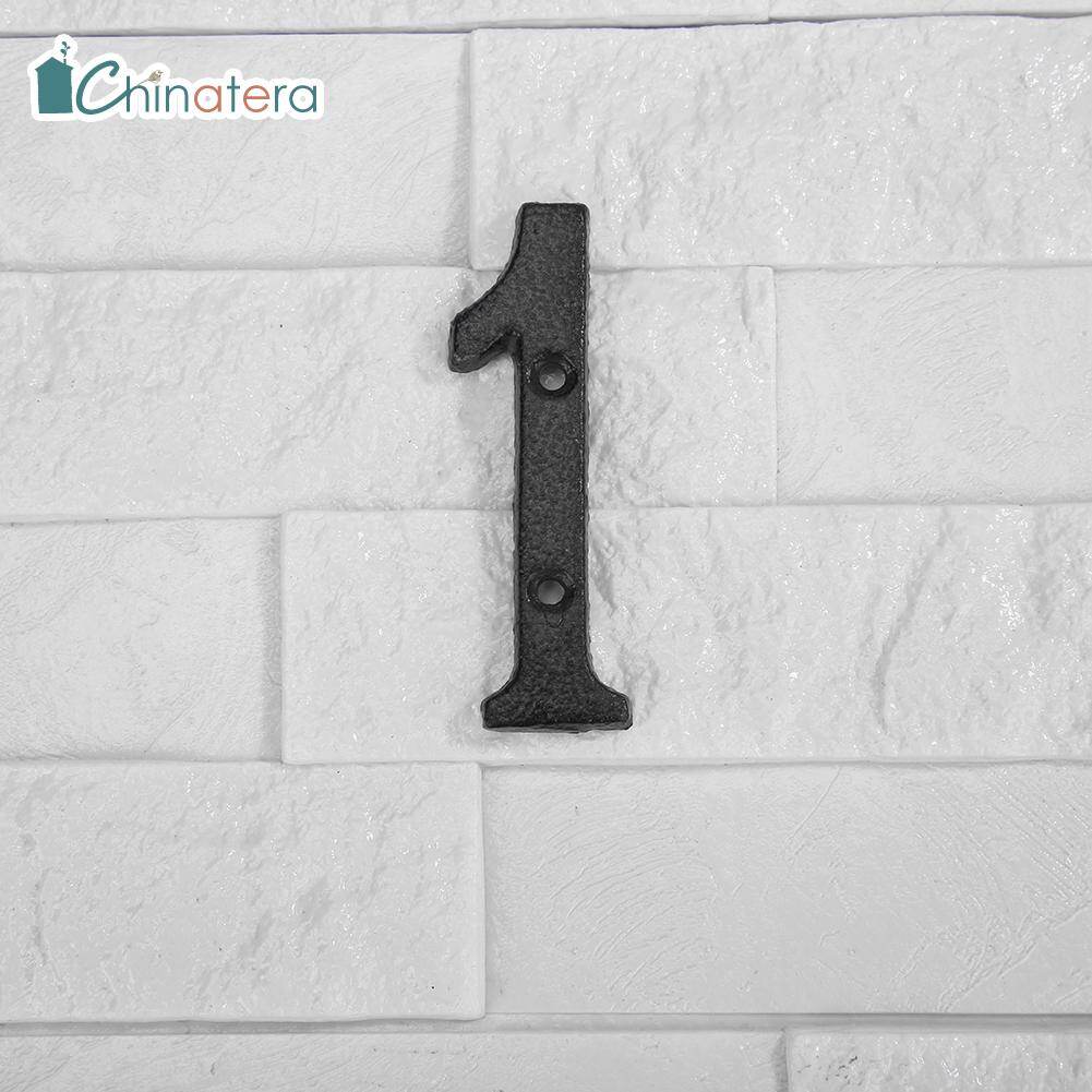 [Chinatera] 0-9 Metal Digital Numbers Cast Iron House Sign Doorplate ...