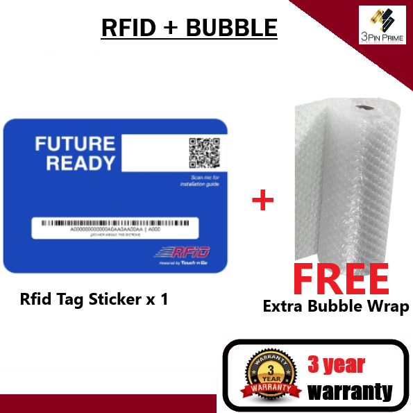 Touch ‘n Go Self-fitment (DIY) TNG UHF Card RFID TAG Stick Sticker Wet ...