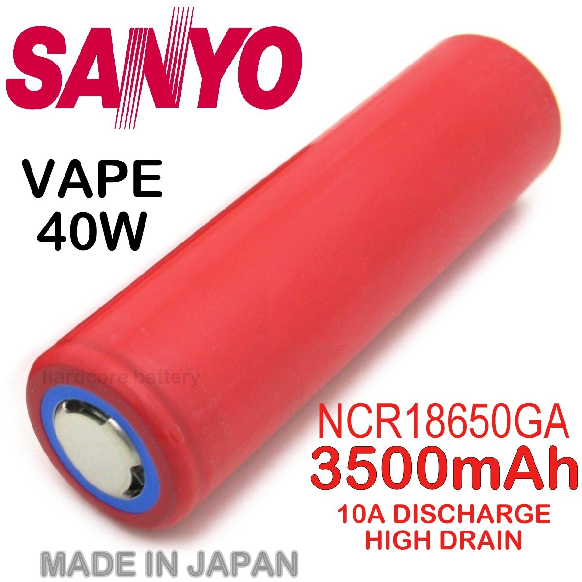 ORIGINAL sanyo NCR18650 GA 18650 3500mAh 3.7V Li ion Lithium ...