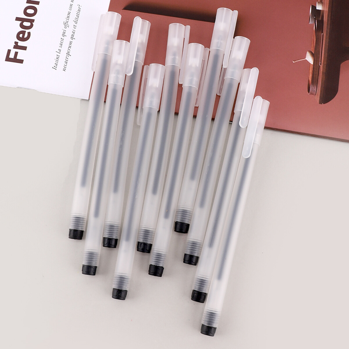 10pcs Simple Transparent Frosted Neutral Pens Stationery Small Fresh ...