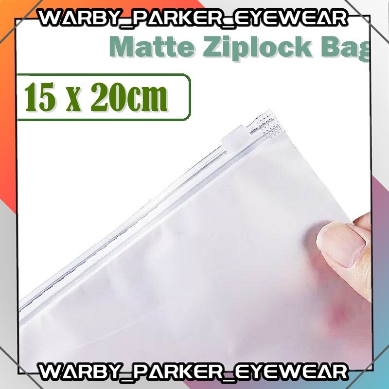 (10 pcs)Matte Zip Lock Bag Plastic Zip Zipper Waterproof Transparent ...