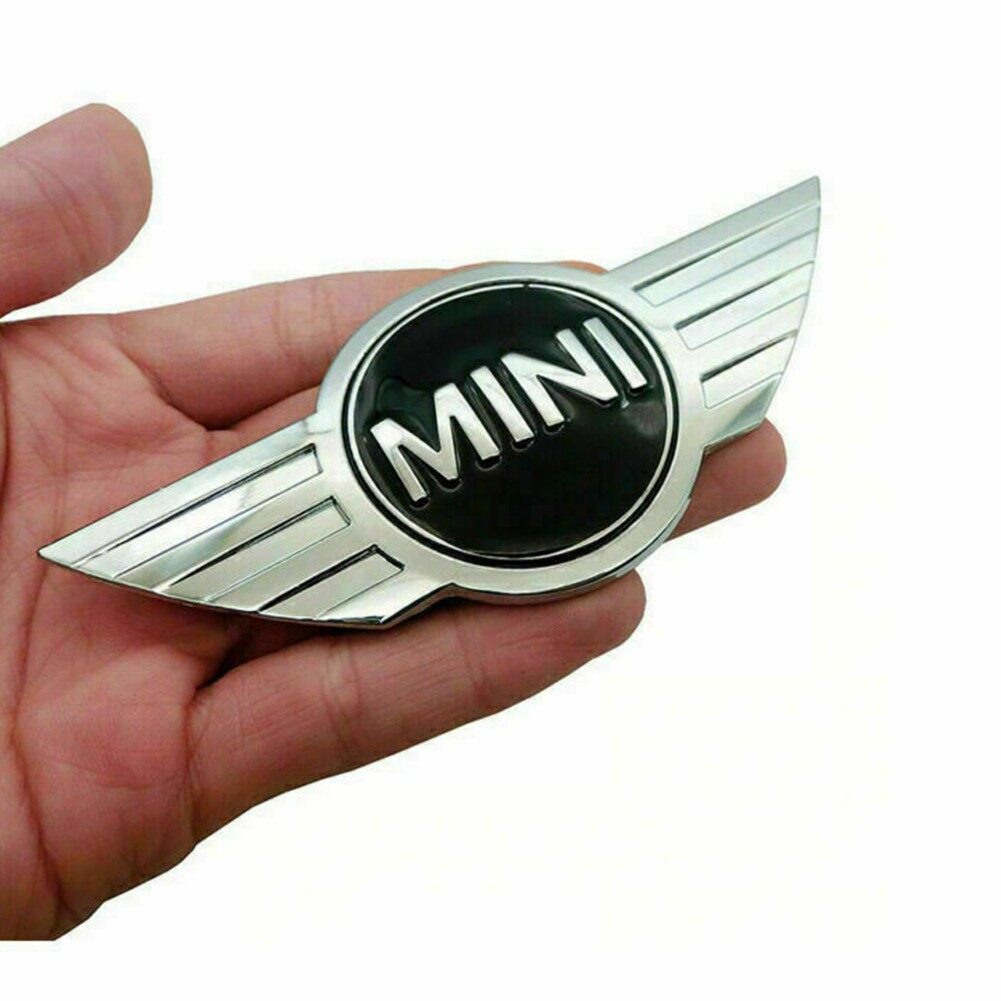 2PCS Auto Badge Logo Front Bonnet Rear Boot Chrome Metal Decor Emblem ...