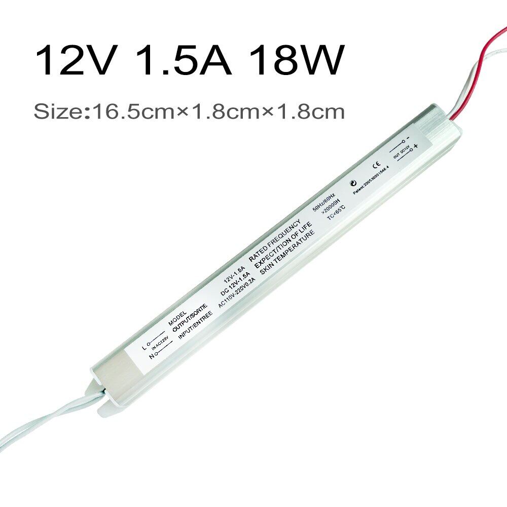 DC12V 1.5A 2A 3A 4A 5A LED Driver Ultra Thin Switching Power Supply Slim Lighting Transformer ...