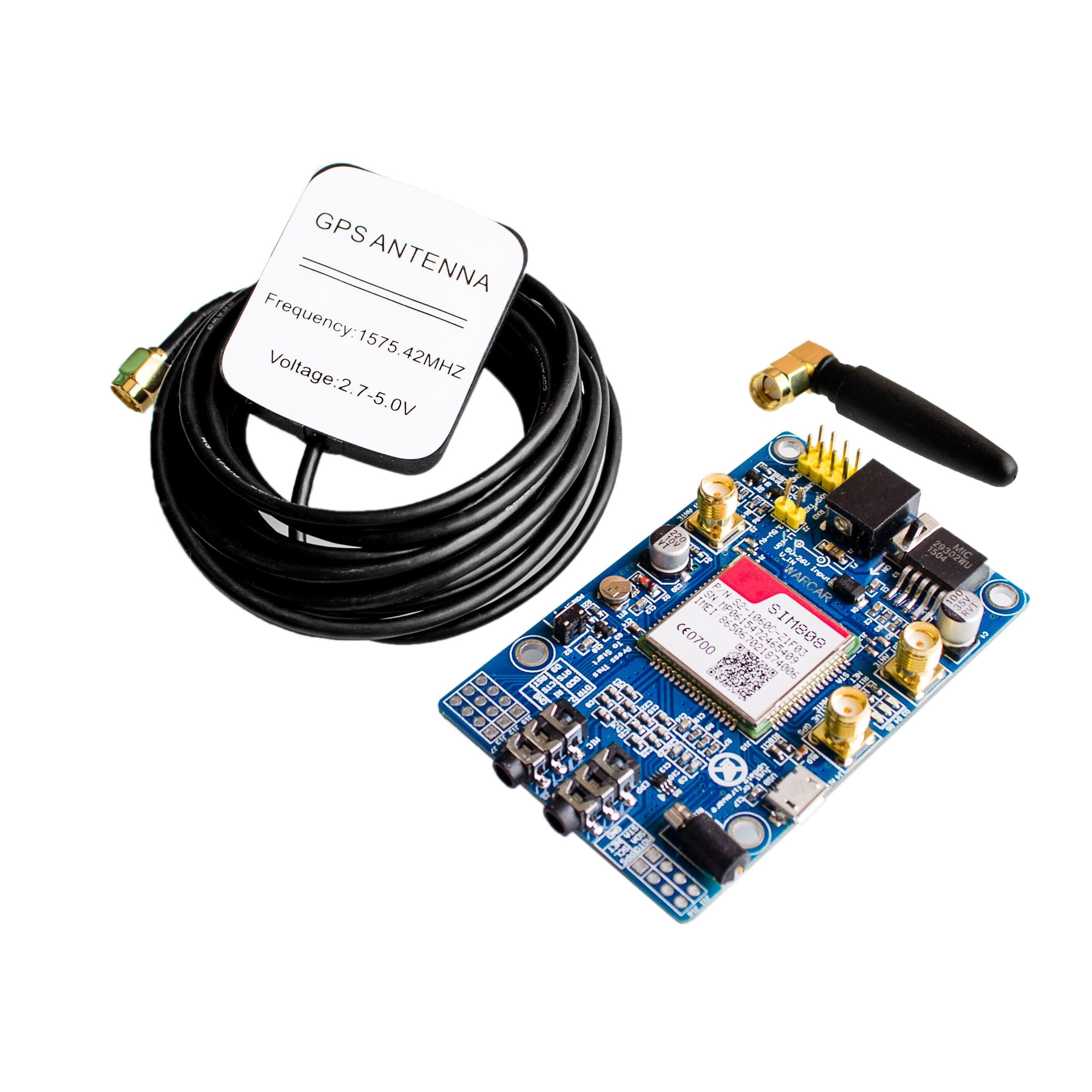 SIM808 Module GSM GPRS GPS Development Board IPX SMA with GPS Antenna ...