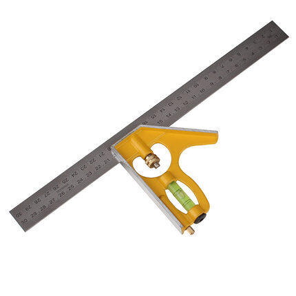Multi-function 300mm Combination Square Angle Ruler 45/90° W/ Bubble ...