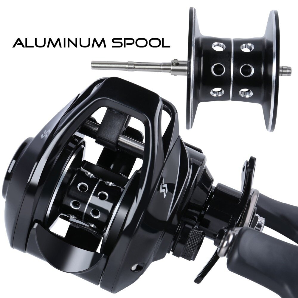 Sougayilang 7.2:1 High Speed Baitcasting Fishing Reel Long Casting Fishing Reel Max Drag Power 6 ...