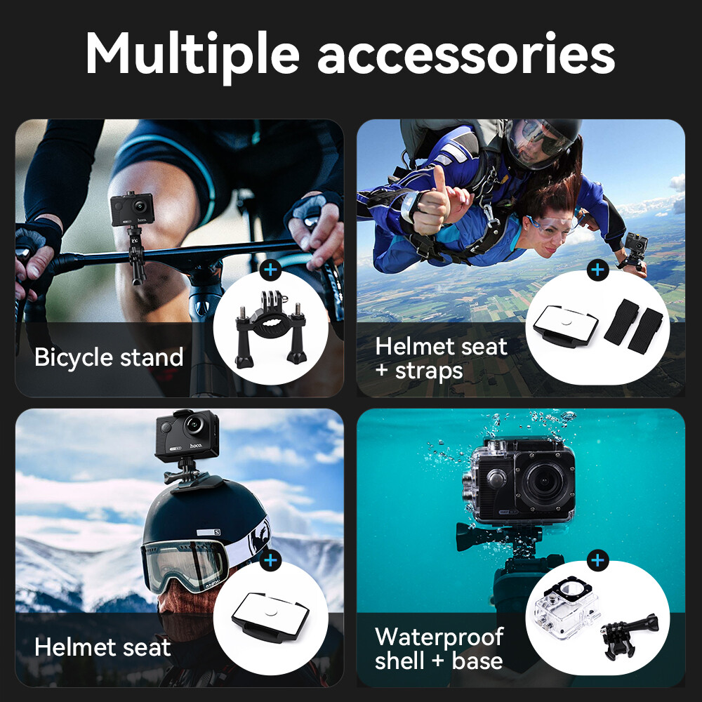 Official 24 Hours DeliveryHoco DV100 Sports Camera Waterproof 2.0 inch ...