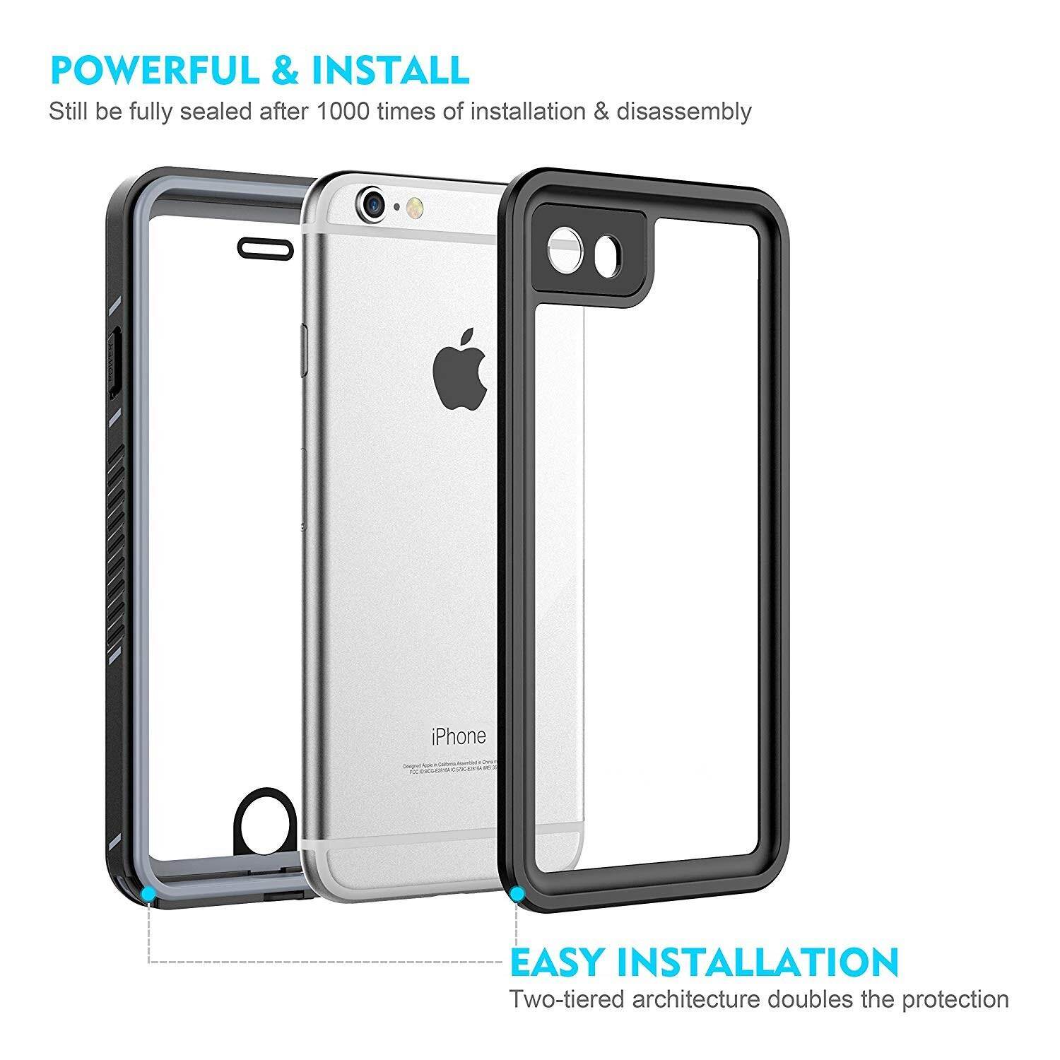 iPhone 7 Plus/8 Plus Waterproof Case, Underwater Snowproof Dirtproof ...