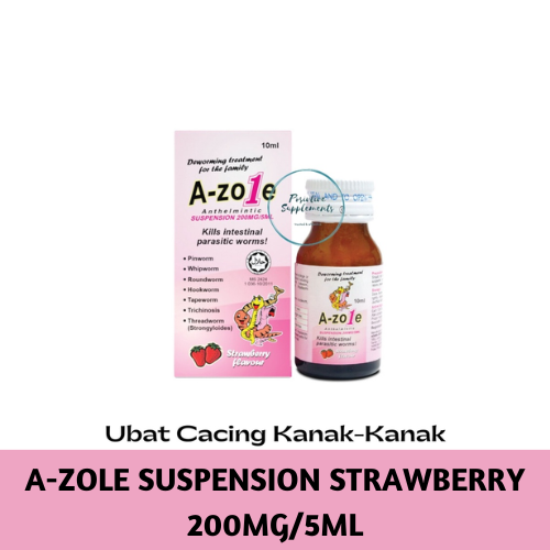 A-ZOLE SUSPENSION STRAWBERRY 10ML | Lazada