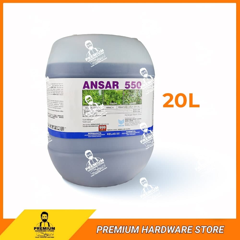 ANSAR 550 MSMA 35.5% 20 Liter Herbicide Weed Grass Killer Racun Rumpai ...