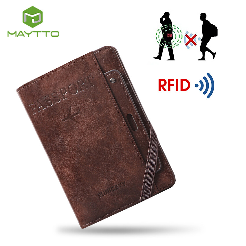 MAYTTO กระเป๋าสตางค์ FRID เคสการ์ดปัด FRID เหมือนกันกันขโมยรูดกระเป๋า ...