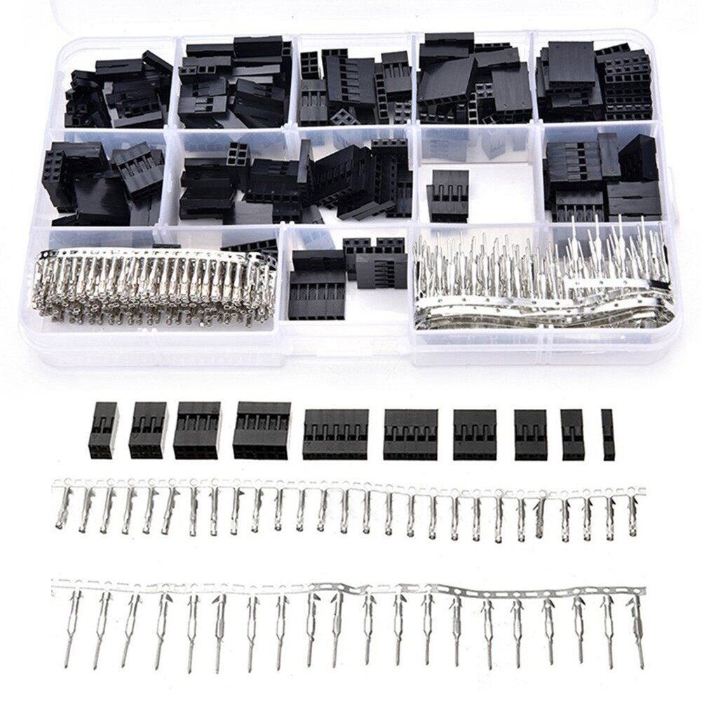 620Pcs Wire Jumper Pin Header Connector Kit Dupont Housing M/F Crimp ...