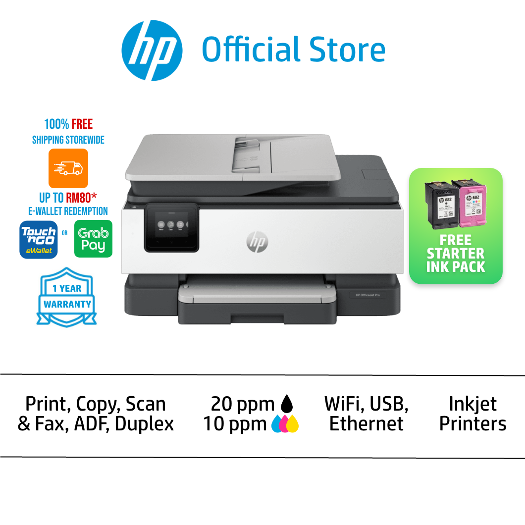 HP OfficeJet 8120 All-in-One Printer 405W3C - Color - Print Scan Copy ADF Duplex - USB Ethernet ...