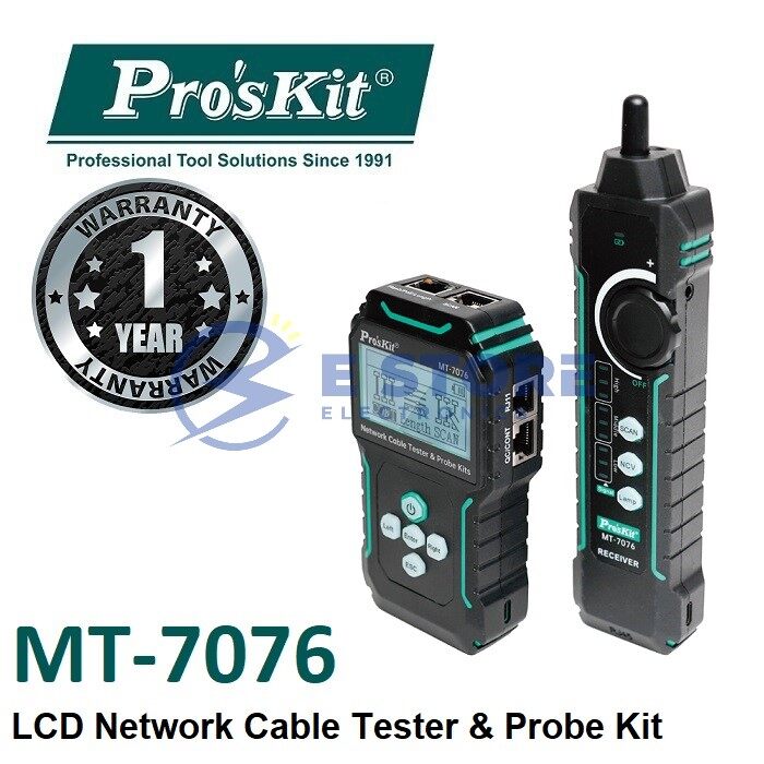 Pro'sKit MT-7076 LCD Network Cable Tester & Probe Kit | Lazada