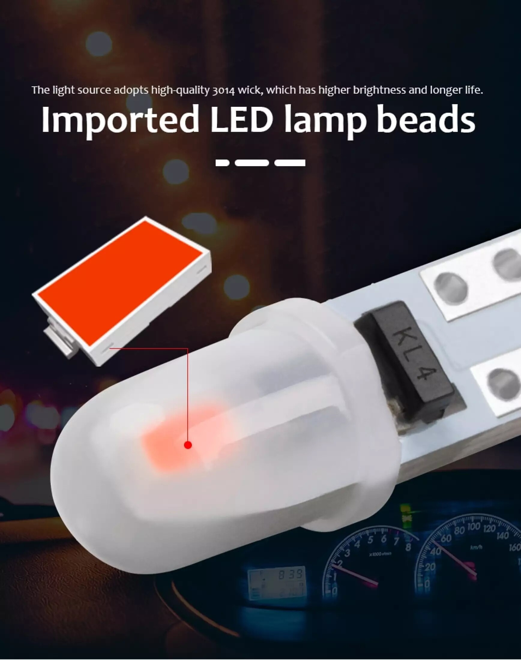 PENCL 10Pcs T5 หลอดไฟ LED W3W W1.2W 12V หลอดไฟ LED Canbus รถ Auto Wedge Dashboard แสงความกว้าง ...