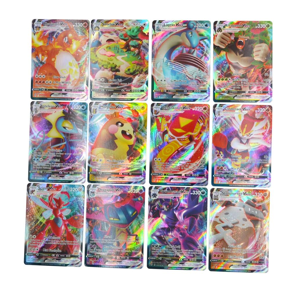 50-300Pcs Pokemon Cards Charizard 300 VMAX V MAX 300 GX 60 TRAINER MEGA ...