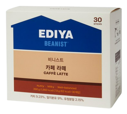 [EDIYA] Beanist Latte 4 Flavor/Coffe Latte, Vanilla Latte, Chocolate ...
