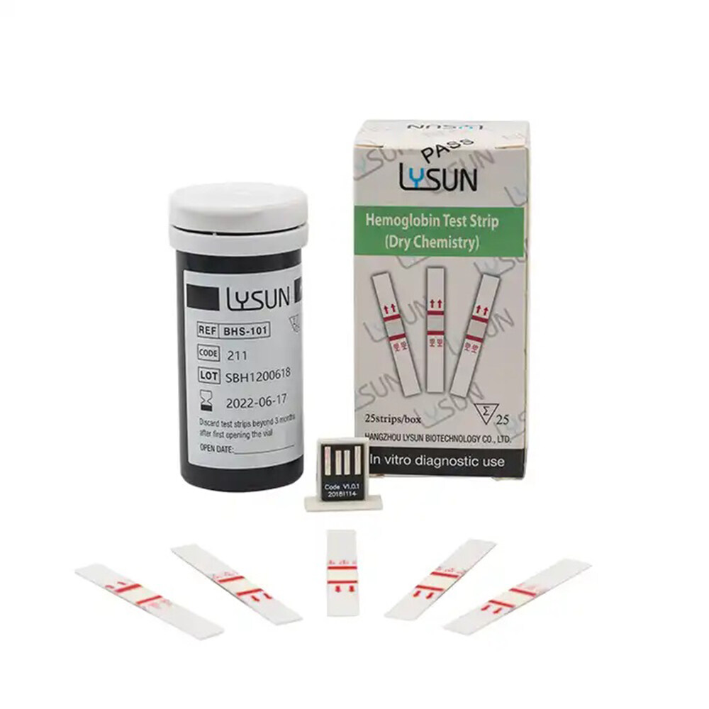 LYSUN BHM-101 Optical Hemoglobin Meter Blood Powder Digital Portable ...