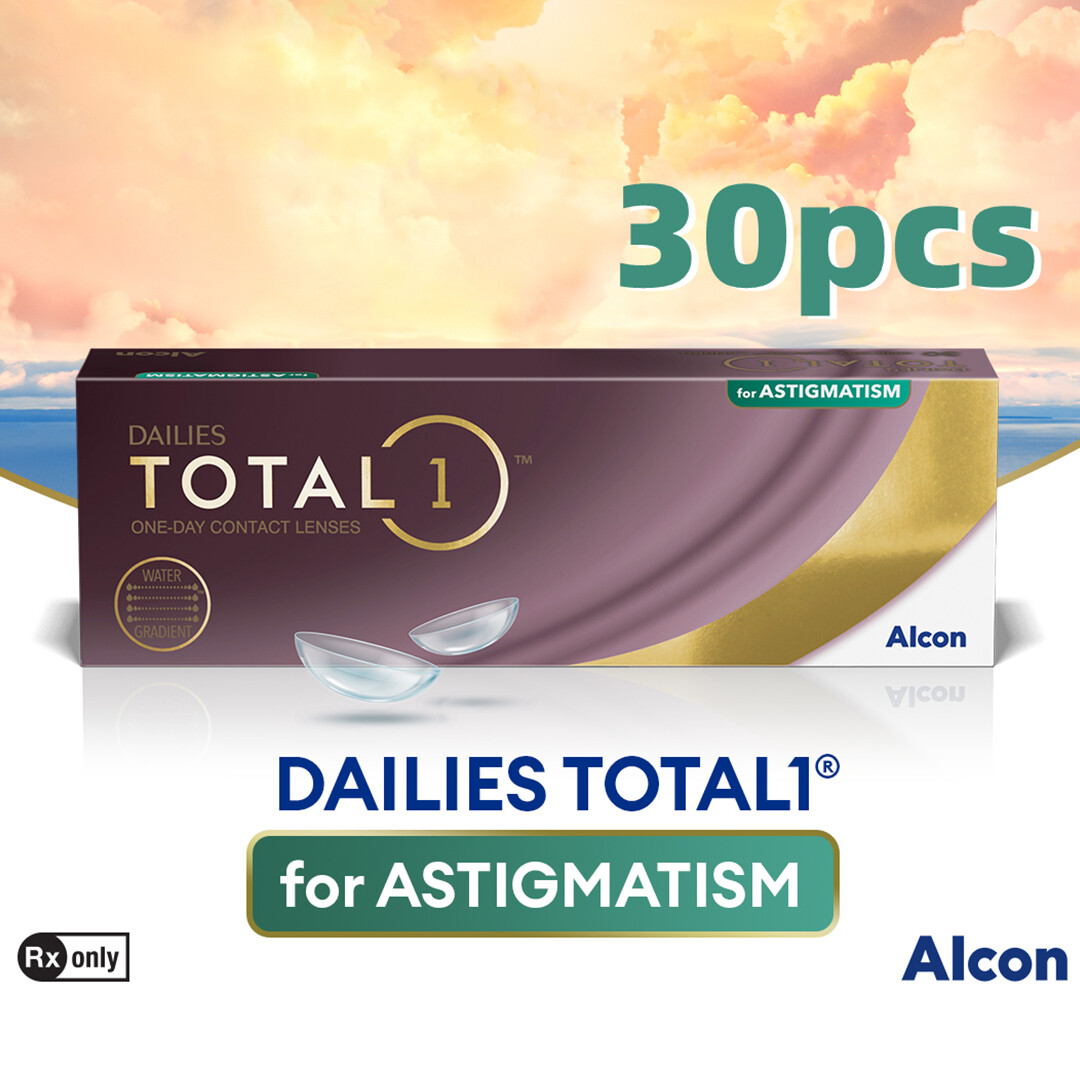 (Daily) Alcon Dailies Total 1 Toric for Astigmatism (30pcs/box) Daily ...