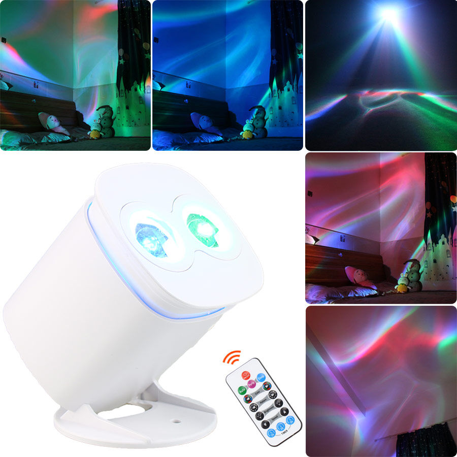 ESHINY B216 RGB LED 7 Colors Rainbow Aurora Projector DJ Disco Light ...