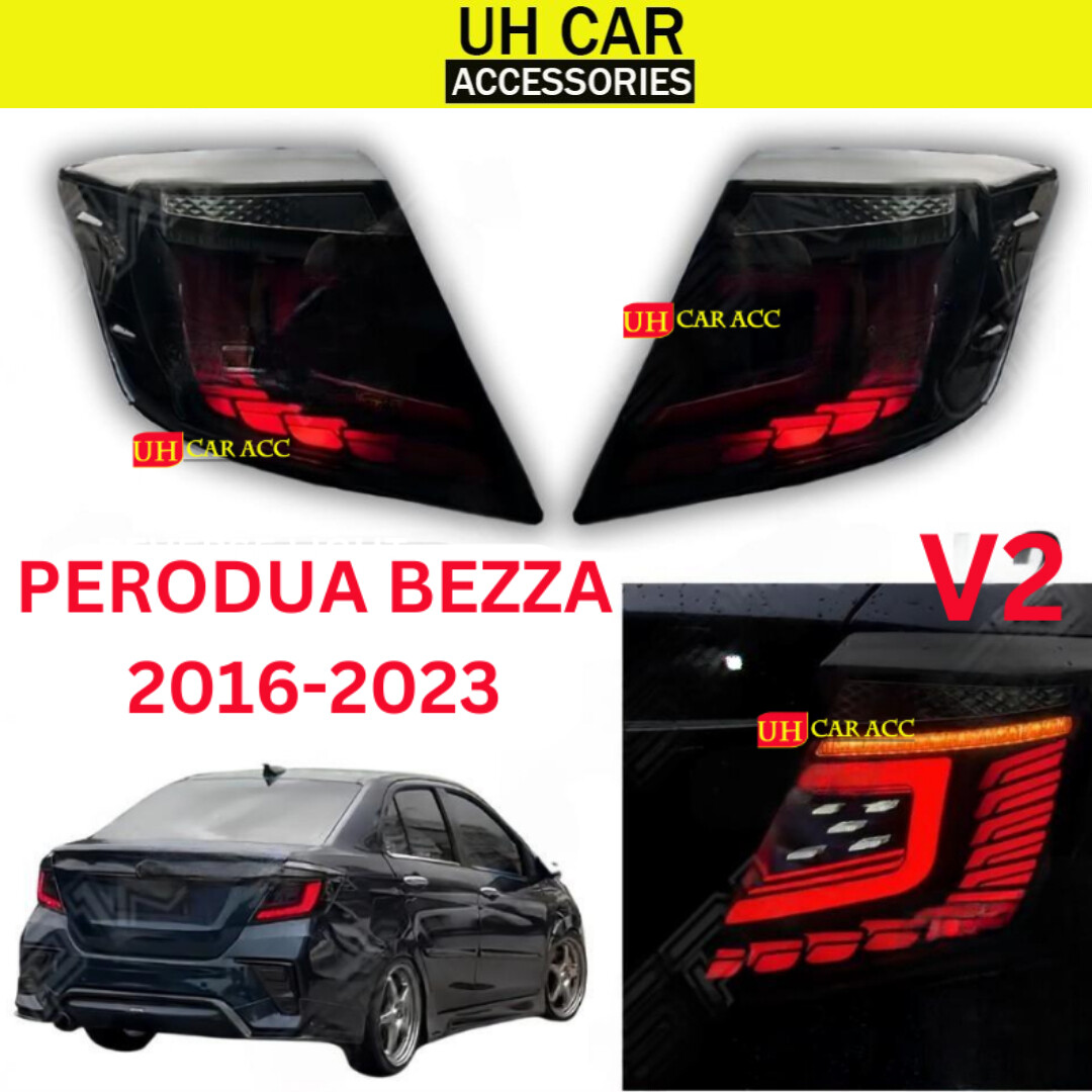PERODUA BEZZA (2016-2023) V2 DRAGON SCALE TAILLAMP TAIL LIGHT LED BRAKE ...