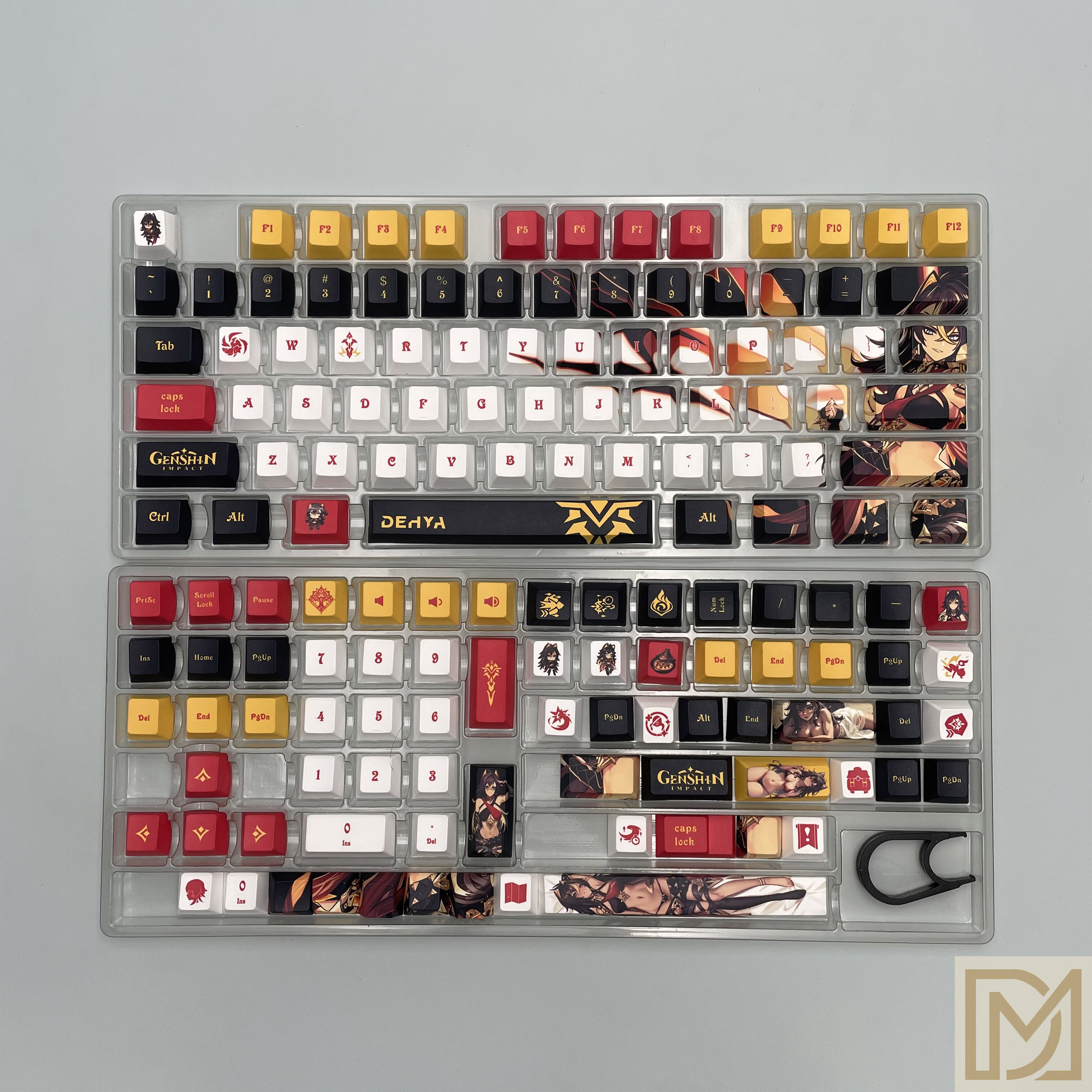 Genshin Impact Keycap PBT Dye Sub Cherry Full Set Ganyu Keqing Yae Miko ...