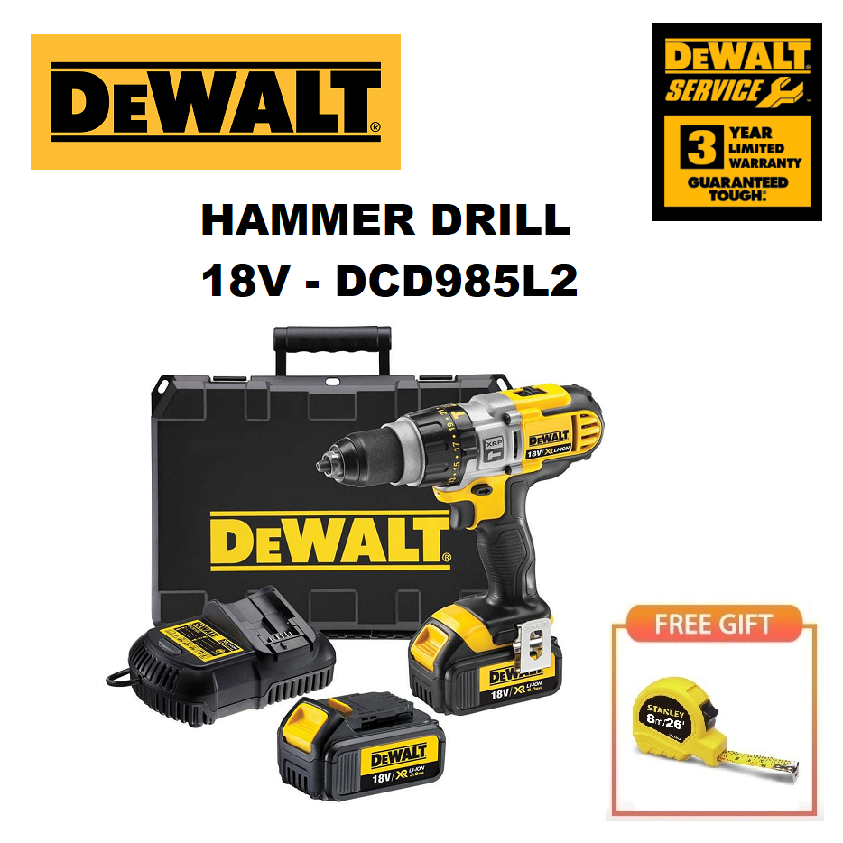 DEWALT 18V LI-ION CORDLESS HAMMER DRILL - DCD985L2 | Lazada