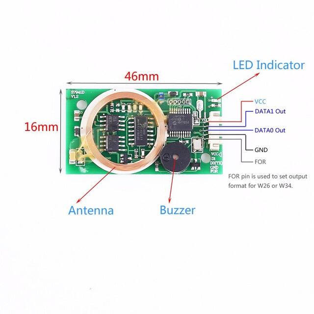 Dual Frequency Wiegand Reader Rfid Wireless Module 5v 13.56mhz 125khz ...