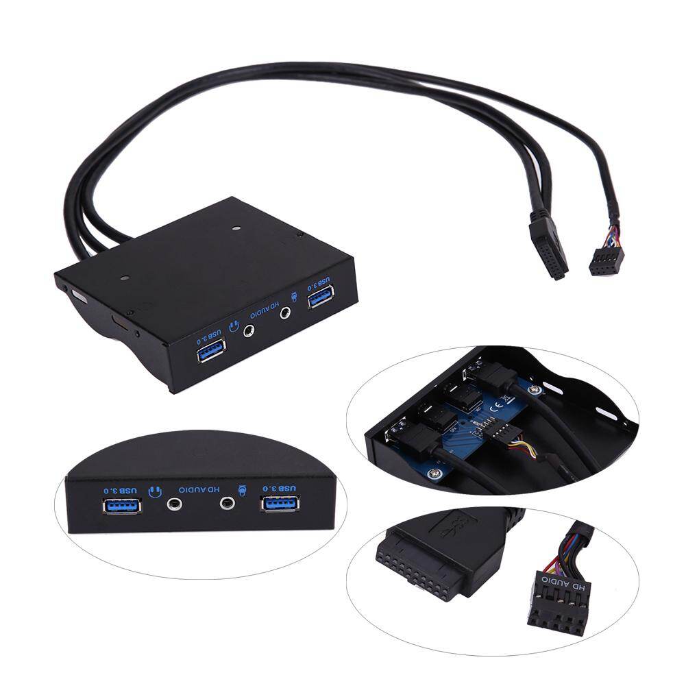 [Ready Stock] ETA 3.5 20Pin to 2 USB 3.0 Port HUB + HD Audio PC Floppy ...