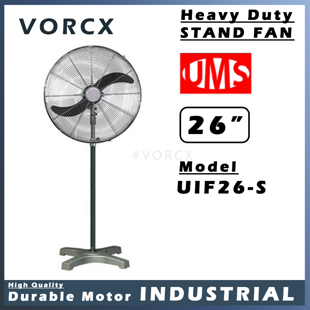 UMS UIF26-S 26" inch 180W 1400RPM Heavy Duty Industrial Stand Fan | Lazada