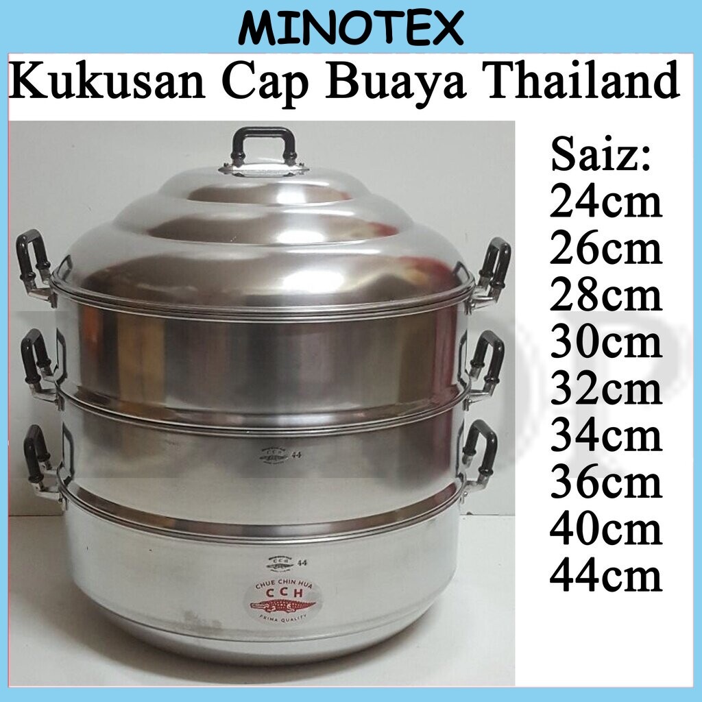 44cm Kukusan Cap Buaya Thailand / Crocodile Steamer / Periuk Kukus ...