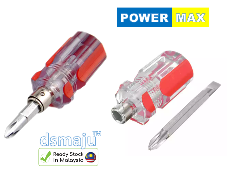 [ 2 IN 1 Function ] 2 Way Screw Driver 80mm Compact Two Way Screwdriver ...