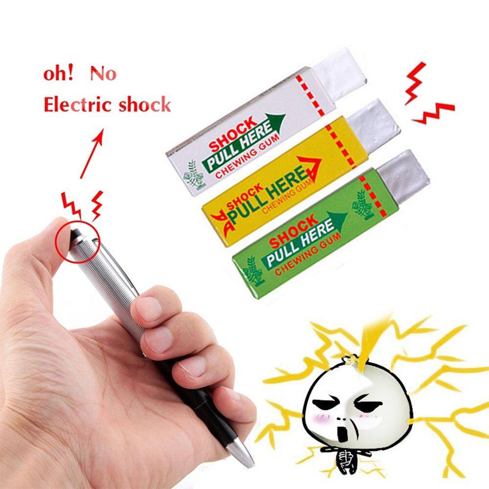 Funny Gripper Gum Novelty Electric Shock Toy Shocker Pen Prank Trick ...