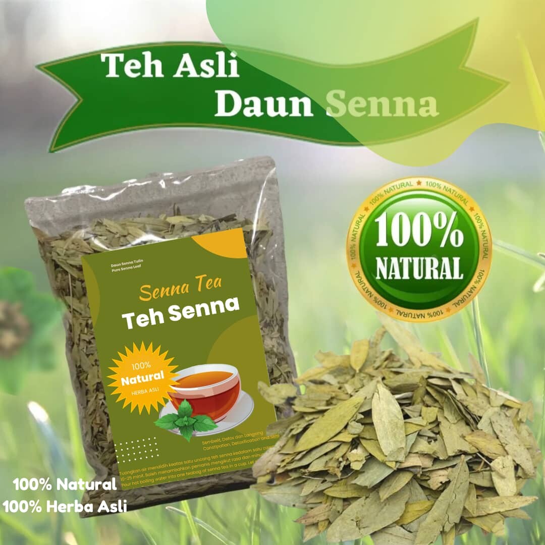 [50 Gram-100 Gram]Teh Daun Senna Tulin dan Bersih Untuk Sembelit, Detox ...