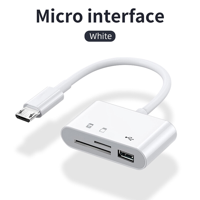 【Ready Stock】3 In 1 USB C Card Reader Type C Micro USB OTG SD/TF U Disk ...