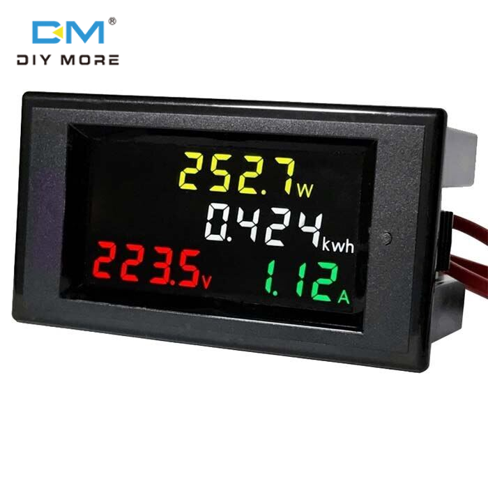 diymore AC200~450V 100A LCD four display voltage current power meter ...
